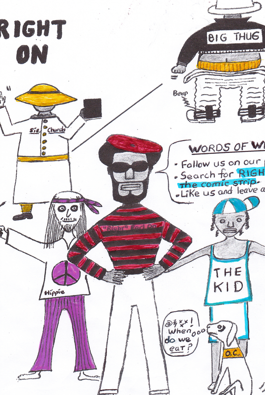 RIGHT ON the comic strip Creator Profile - GlobalComix